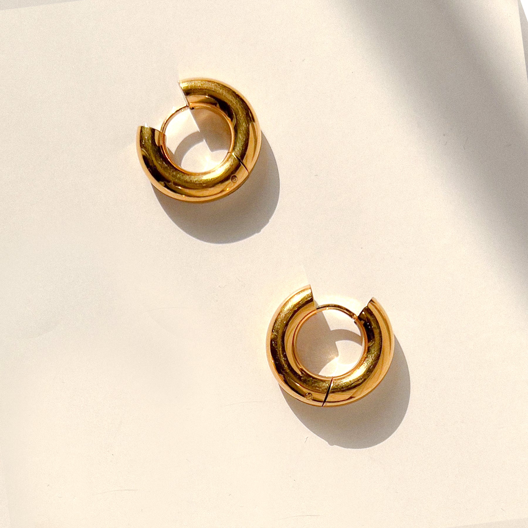 Gather Chunky Gold Hoop Earrings Bold Sustainable Jewelry